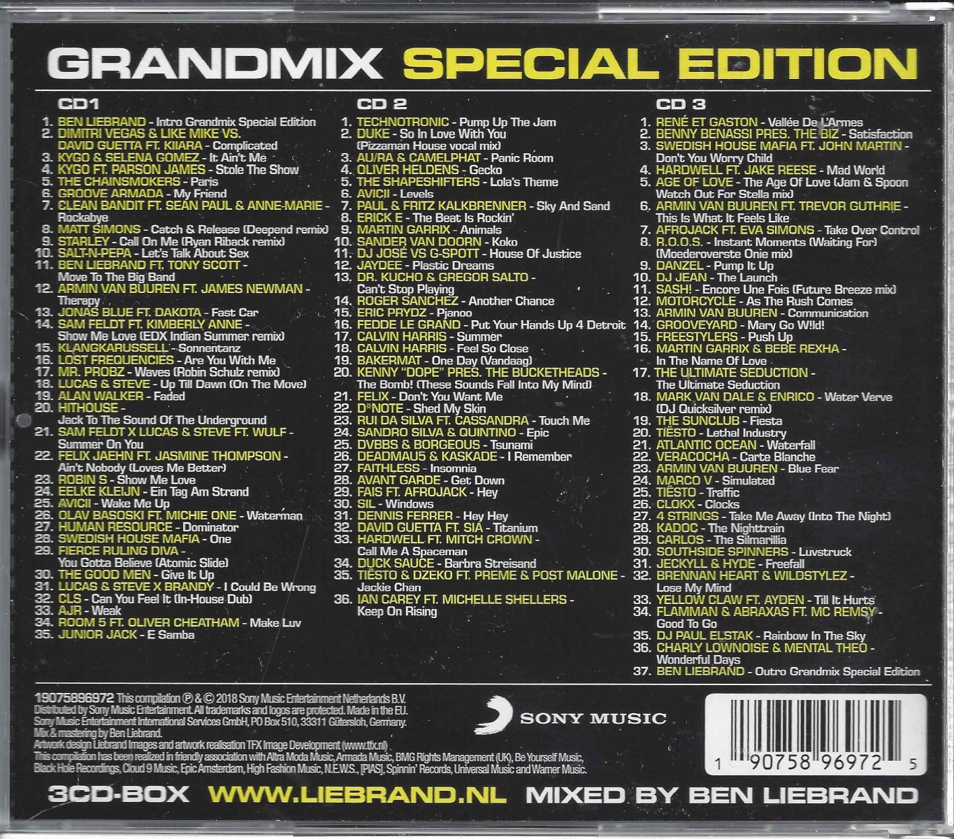 Ben Liebrand ‎– Grandmix Special Edition - Dubman Home Entertainment